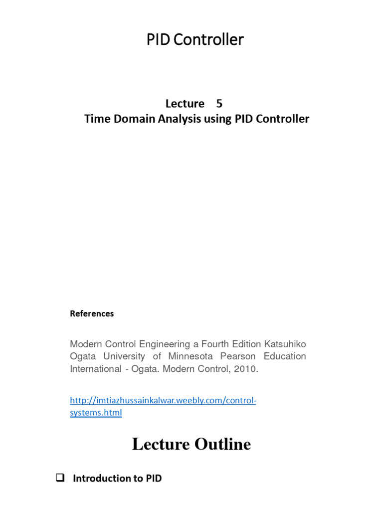 Control Lec 5 | PDF | Control Theory | Cybernetics