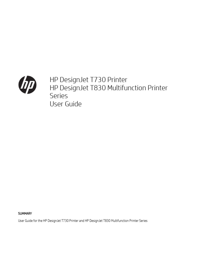 HP Designjet T730-T830 MFP - User Guide | PDF | Printer (Computing) | Ios