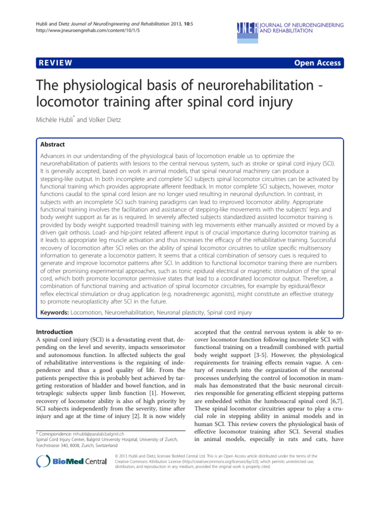 The Physiological Basis of Neurorehabilitation | PDF | Human Anatomy ...