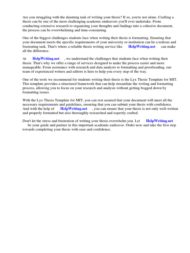 Lyx Thesis Template Mit | PDF | Thesis | Page Layout