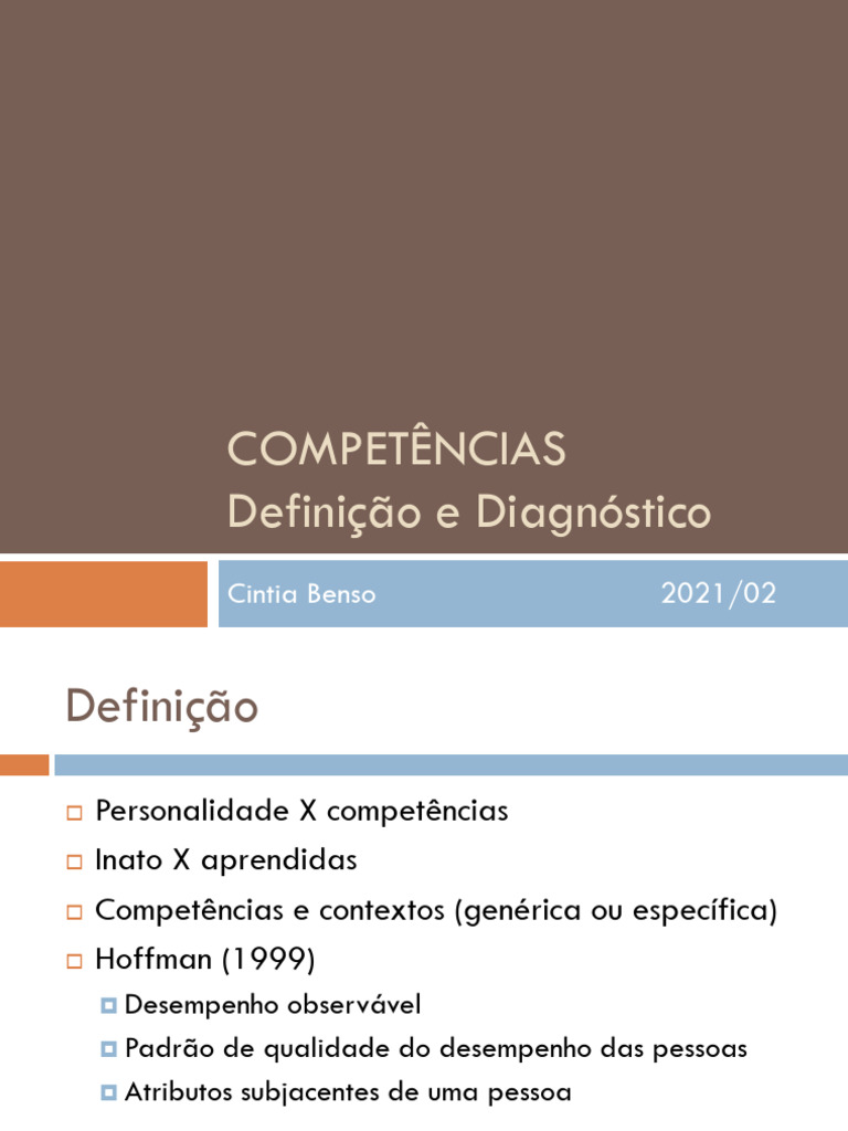 Aula Competencias | PDF | Competência (Recursos Humanos)