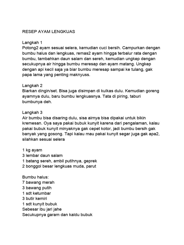 Resep Buat Praktek-1 | PDF