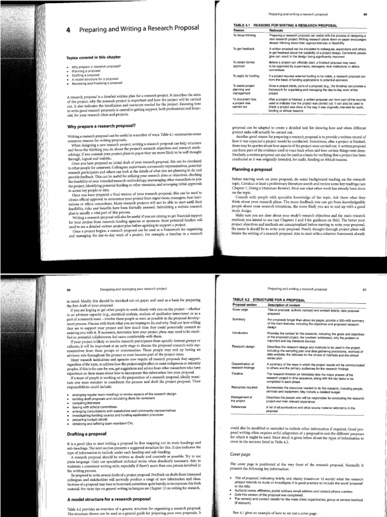 Thomas Hodges 2010 Chapt 4 Writing a Research Proposal | PDF