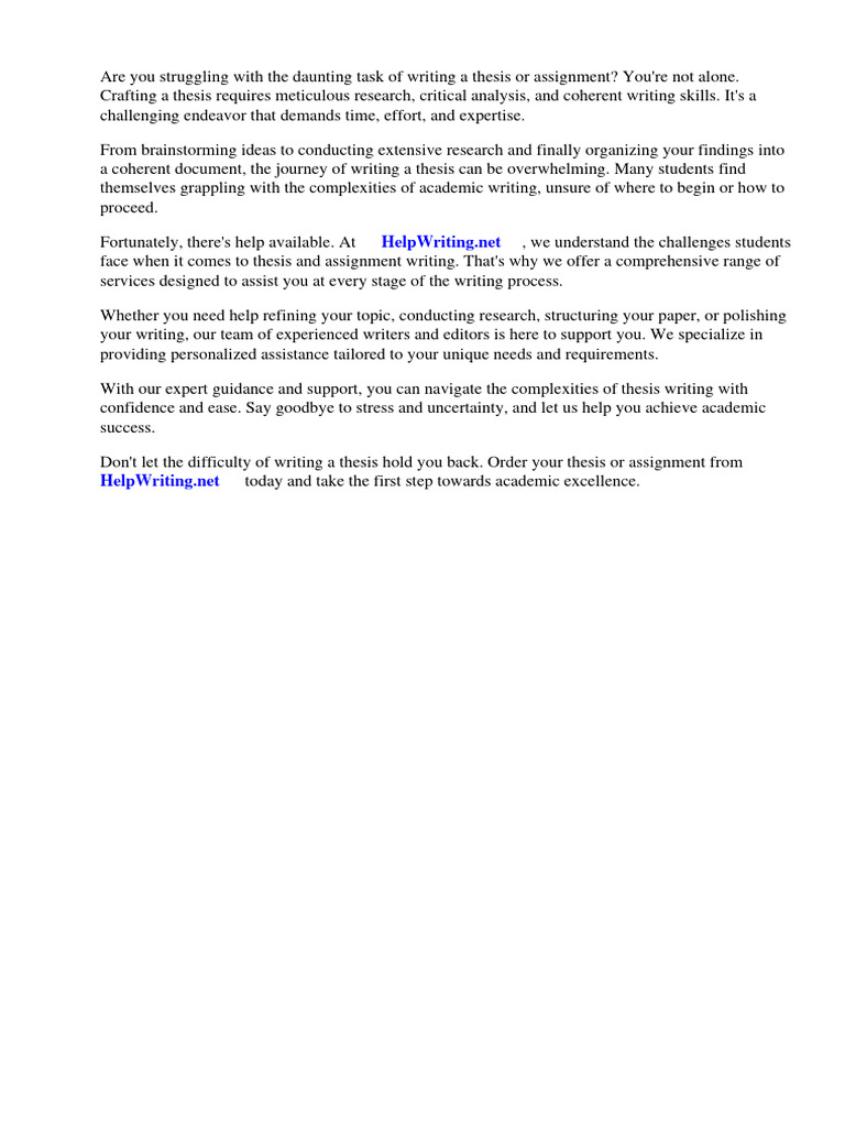 Anderson Thesis and Assignment Writing | PDF | Essays | Thesis