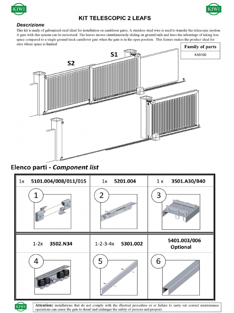 2 Leaf Sliding System Data-Sheet | PDF