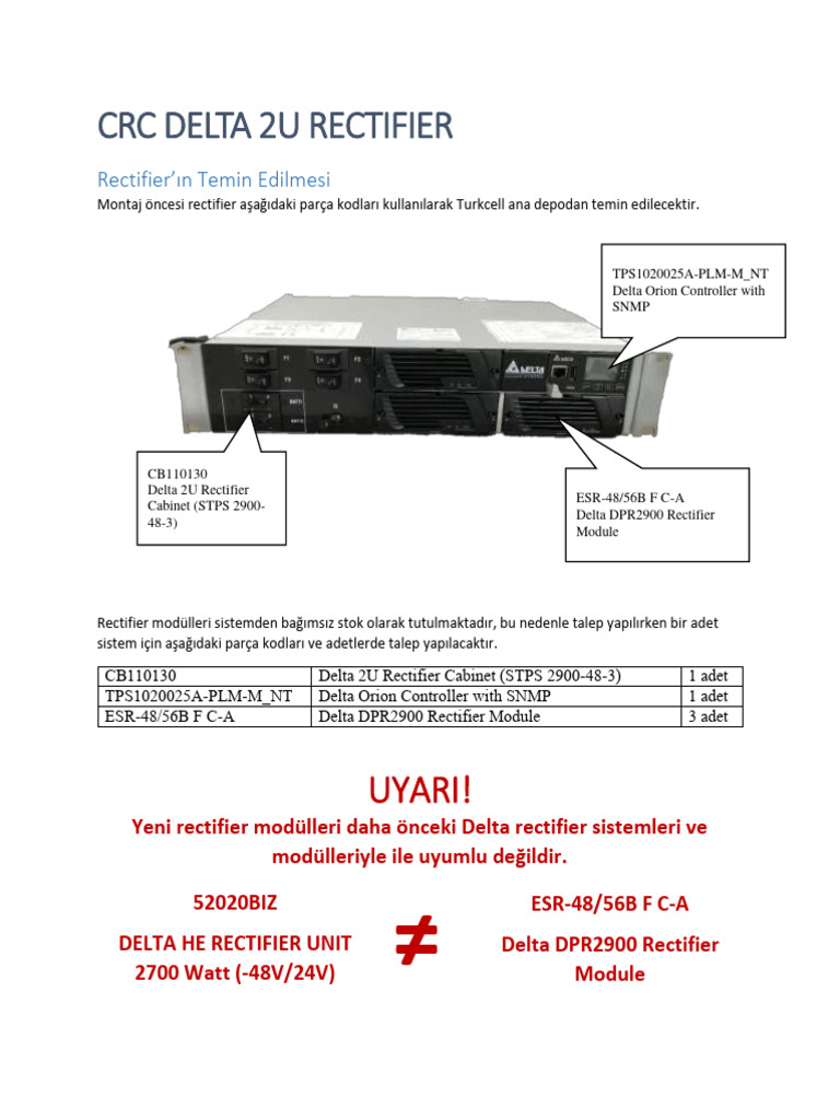 CRC Delta 2u Rectifier | PDF