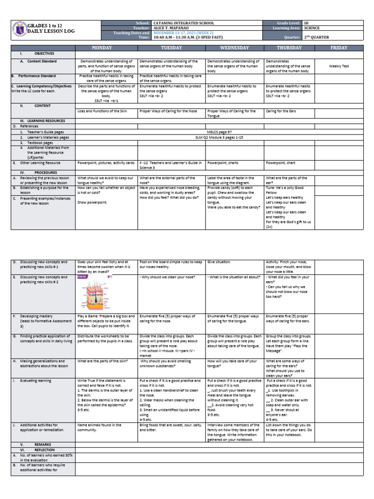 English DLL - SCIENCE 3 - Q2 - W2 | PDF