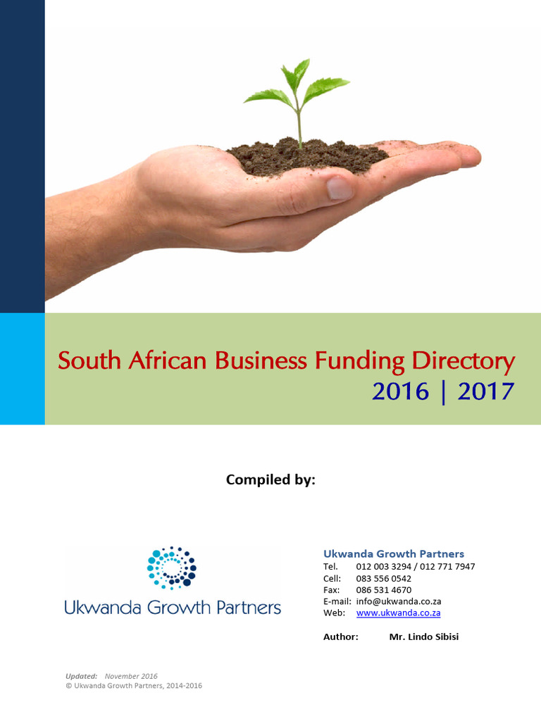 SA Business Funding Directory 2016 2019 | PDF