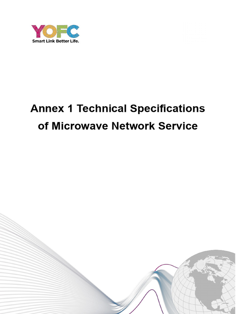 Anexo 1 Technical Specifications of Microwave Network Service | PDF