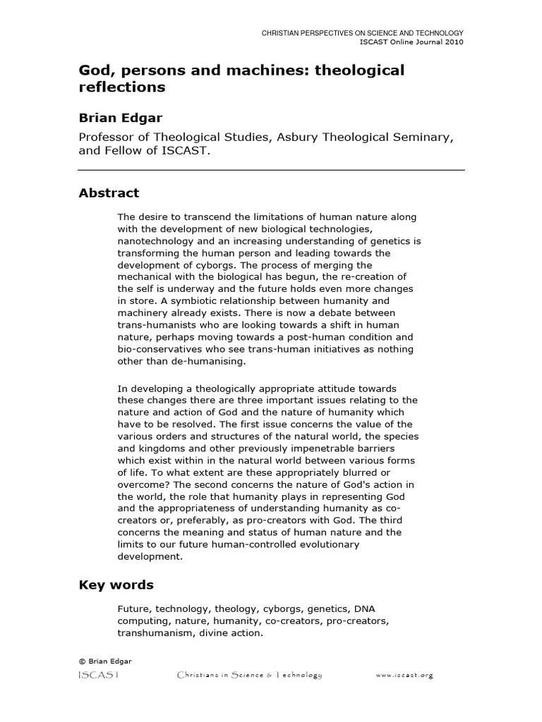 Edgar_B_2010-05_God_and_Persons | PDF