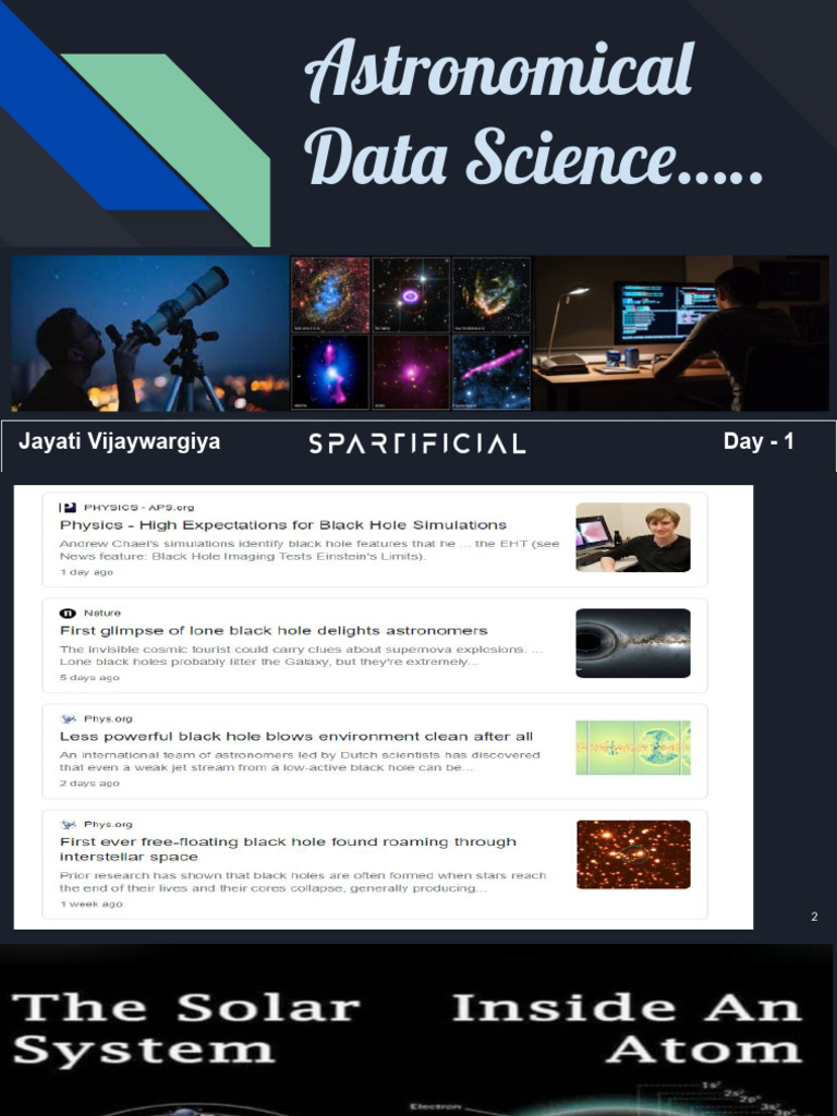 Exploring Space Telescopes and Black Holes | PDF | Science & Mathematics