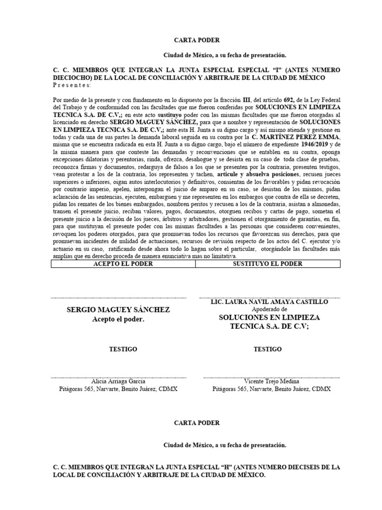 Carta Poder | PDF | Ciudad de México | Juez