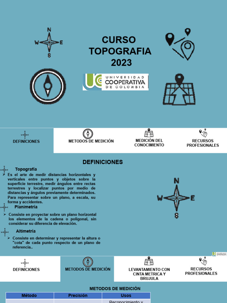 Topografia 2023 - Clase 1 - Distancias Horizontales | PDF