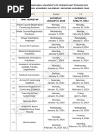 Academic Calendar 5th, 6th, 7th, 8th Semester | PDF