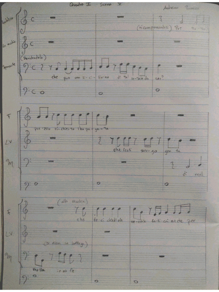 Recitativo Andreuccio Scena IV | PDF