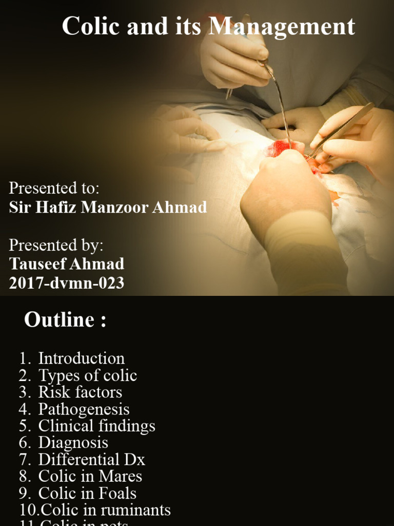 Colic and Its Management | PDF | Clinical Medicine | Medical Specialties