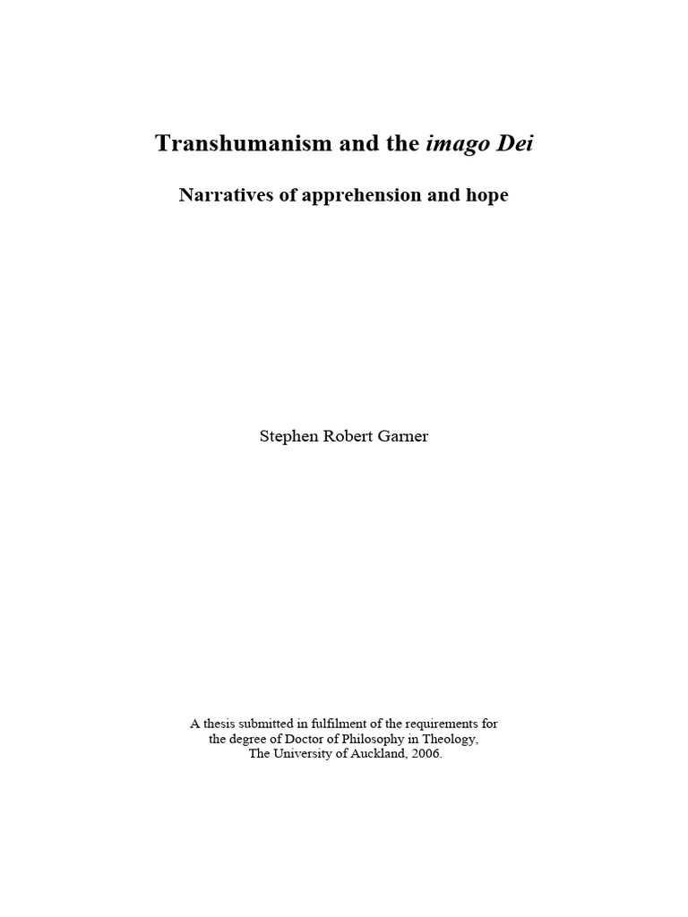 01 Front | PDF | Image Of God | Transhumanism
