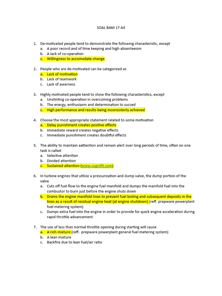 Soal A4 Bam 17-1 | PDF