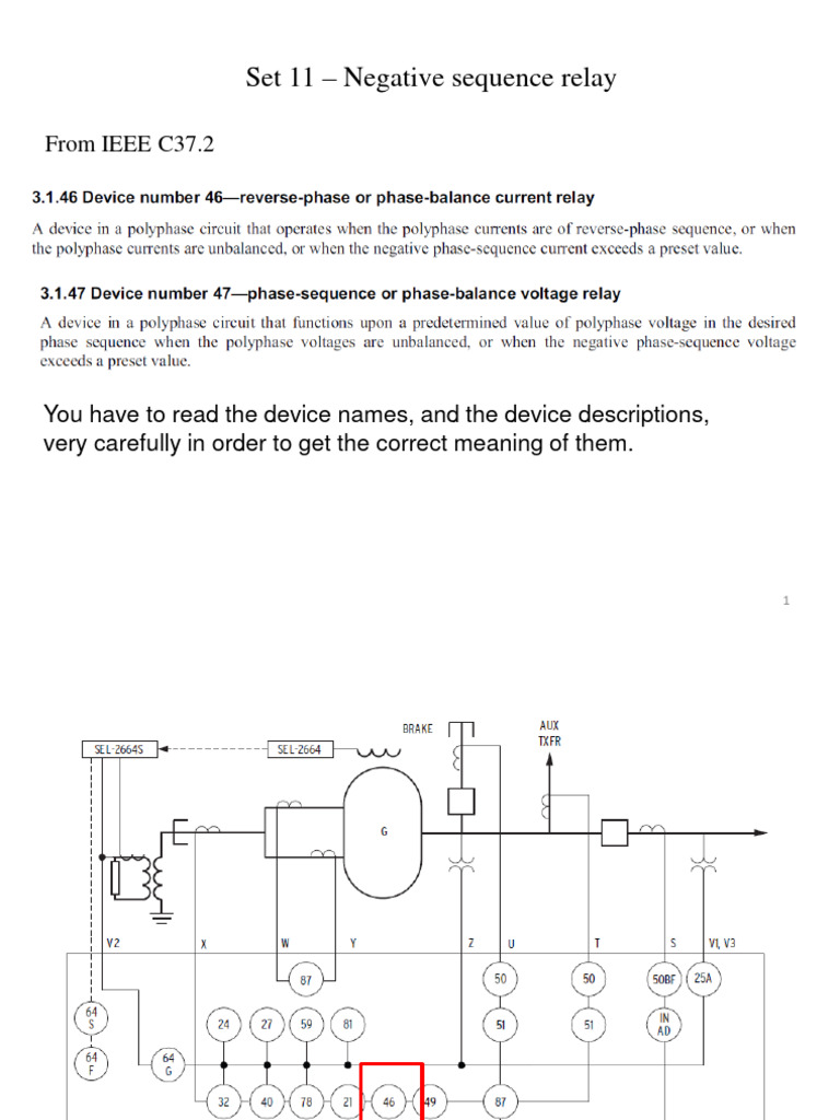 Set 11 Negative Sequence Relay | PDF | Science & Mathematics