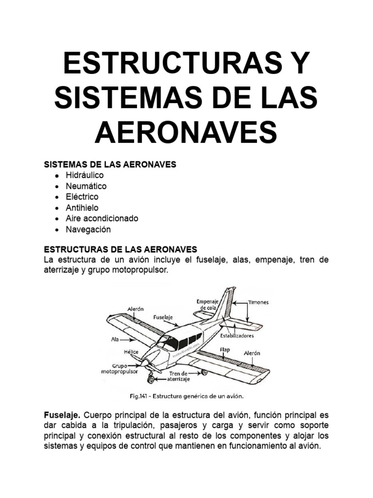 Estructuras y Sistemas de Las Aeronaves | PDF