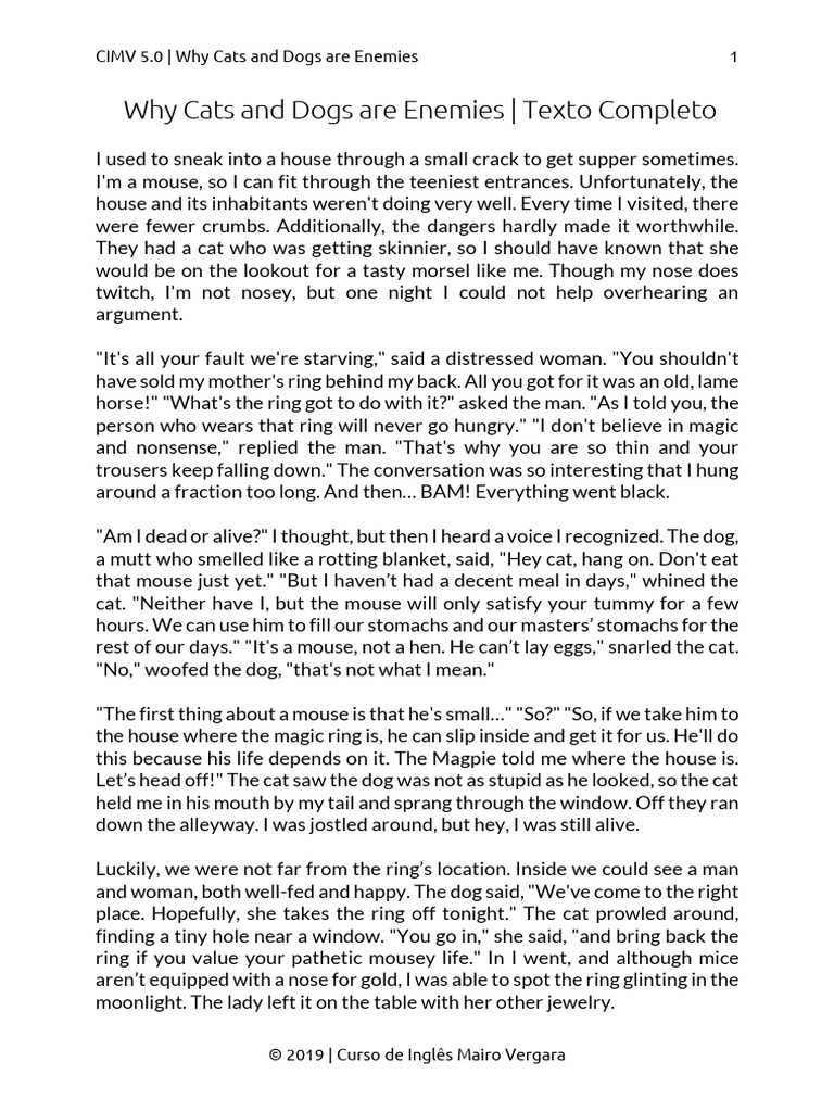 PDF Why Cats and Dogs Are Enemies Completo | PDF PDF Why Cats and Dogs Are Enemies Completo | PDF