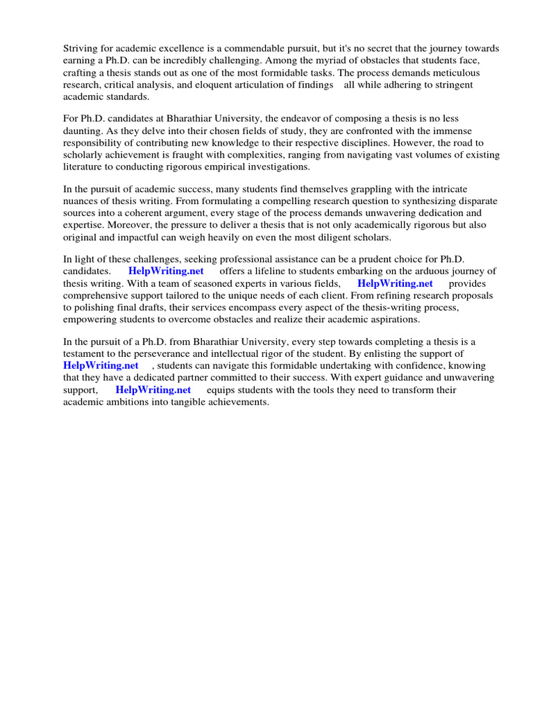 Thesis Writing Support for Ph.D. Students | PDF