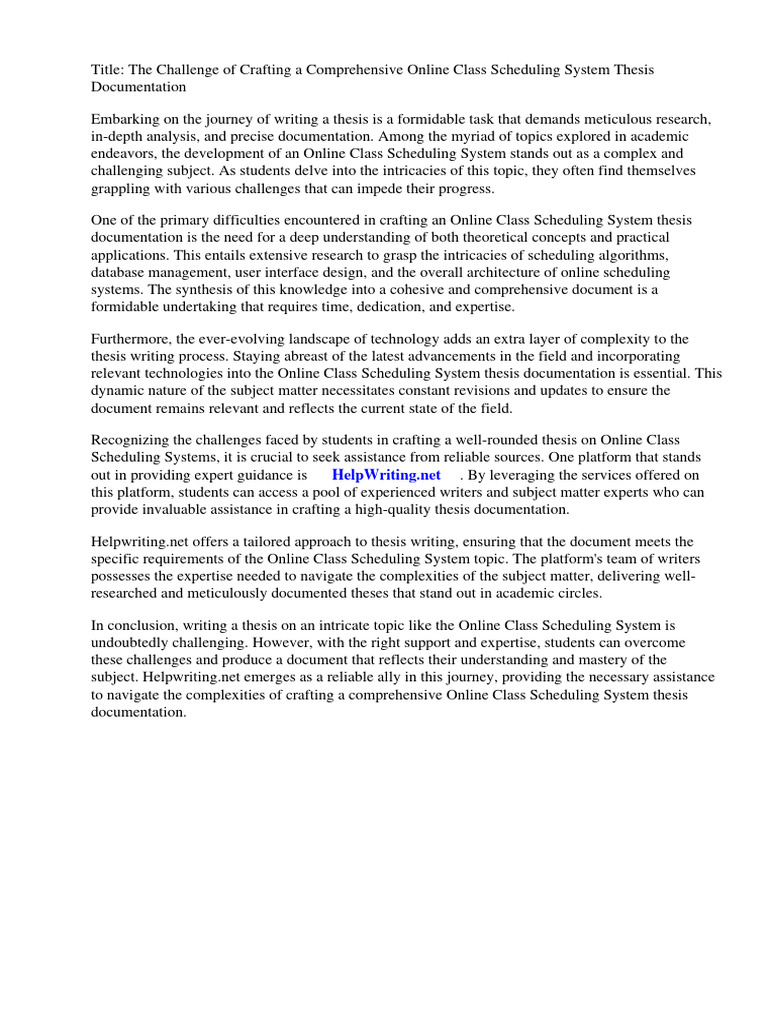Online Class Scheduling System Thesis Documentation | PDF | Mobile App | Thesis