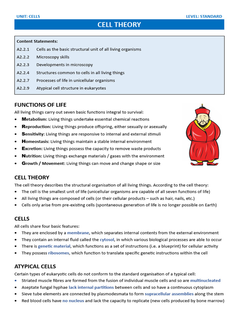2.1 Cell Theory | PDF