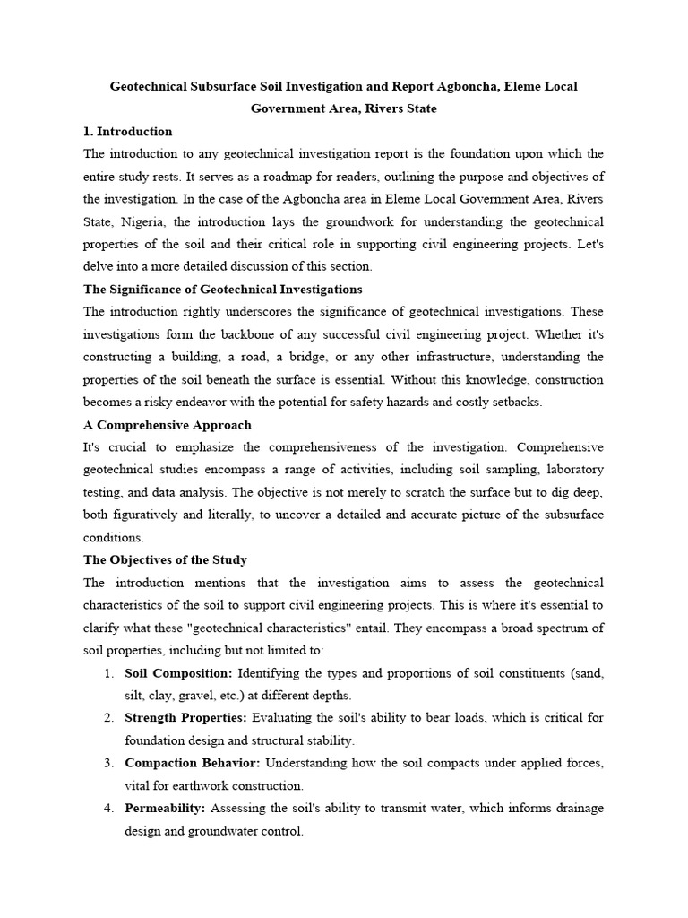 Geotechnical Subsurface Soil Investigation and Repor2 | PDF ... Geotechnical Subsurface Soil Investigation and Repor2 | PDF ...