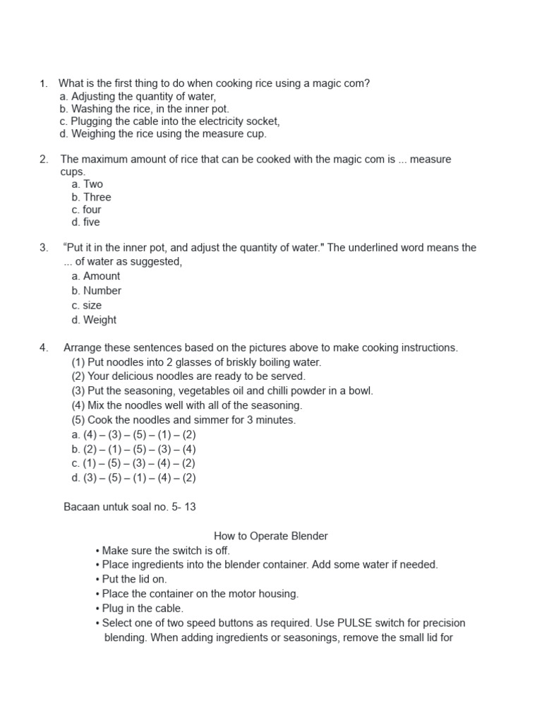 Soal Kelas 9. Buat Revi Dan Kawan Kawan | PDF | Cuisine | Food And Drink