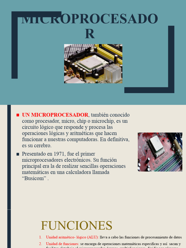 MICROPROCESADOR | PDF | Microprocesador | Equipo de oficina