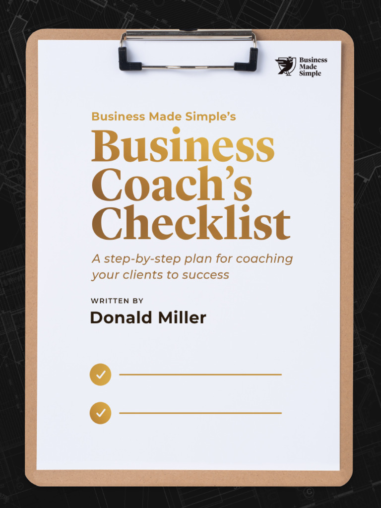 Business Coach's Checklist Overview | PDF | Sales | Marketing