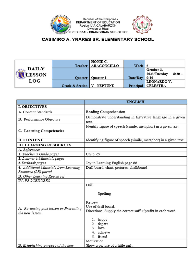 Lp-English-Honie-Cot 1 | PDF