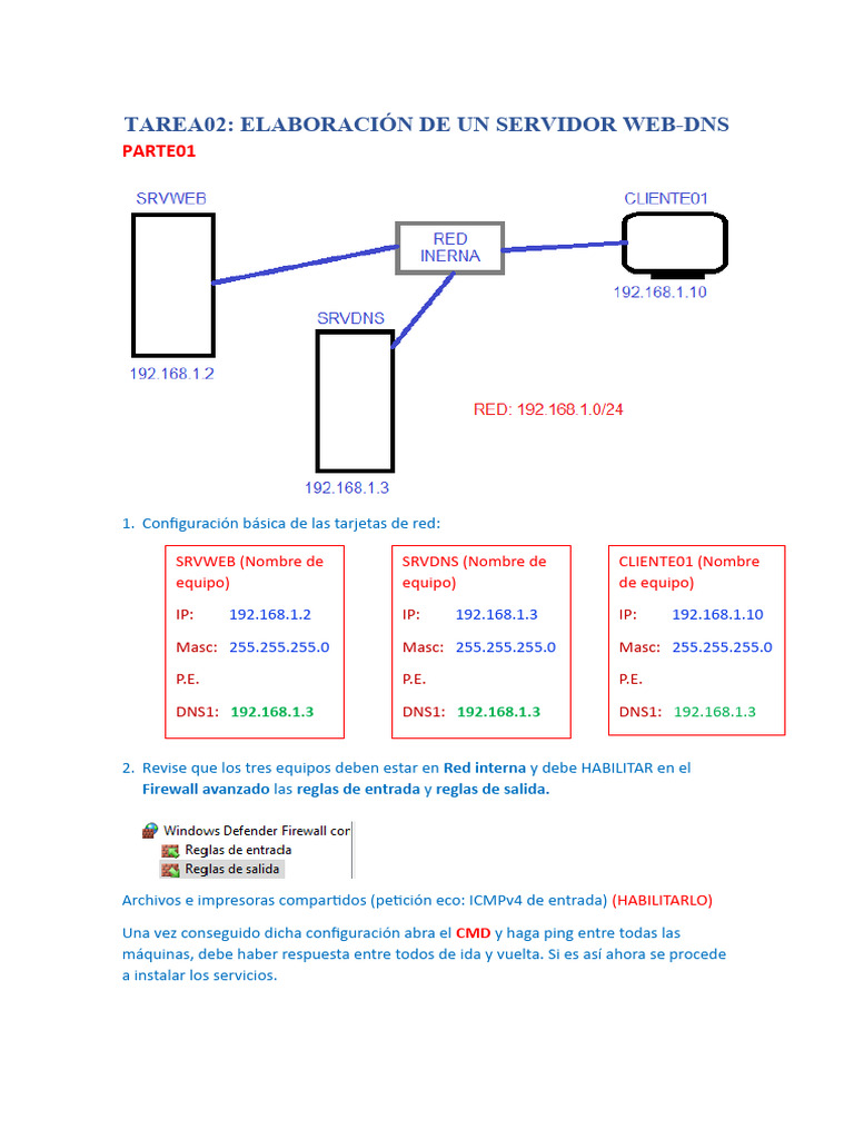 Tarea02 - Servicio Web-Dns Winserver | PDF