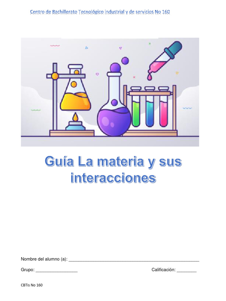 La Materia y Sus Interacciones I T. Matutino | PDF