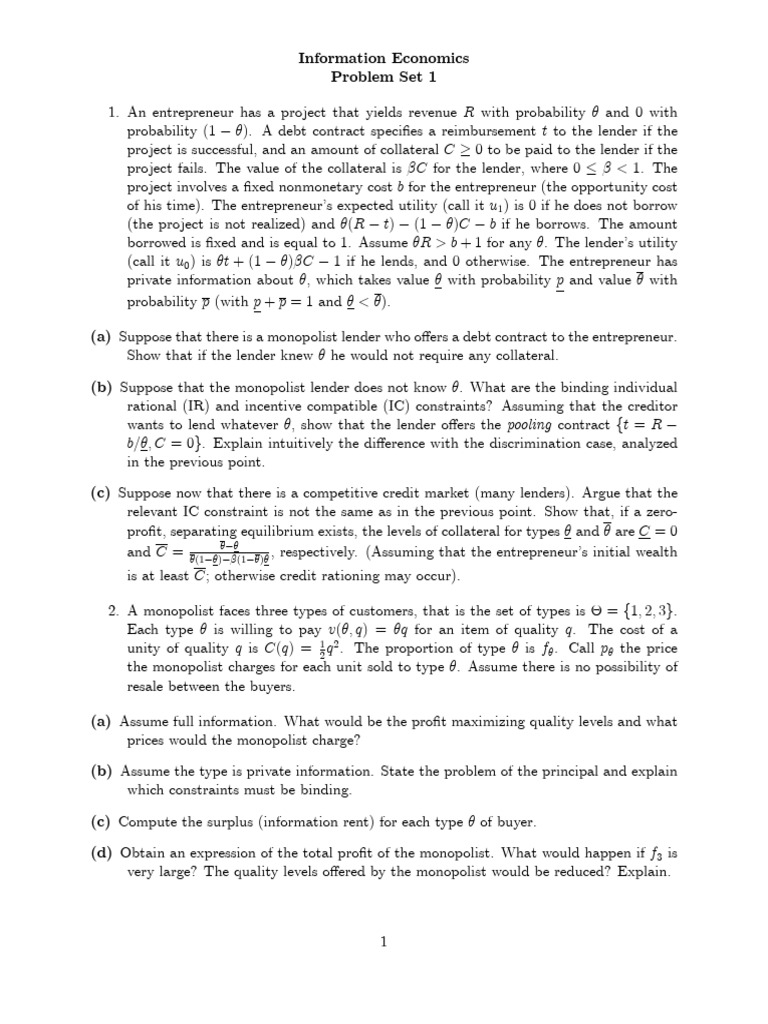 Problem Set 1 Pdf Business Private Law