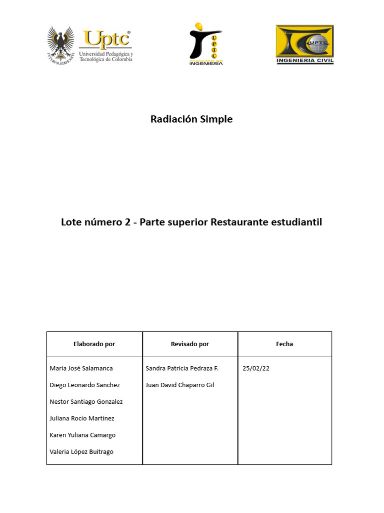 Radiación Simple Majo | PDF