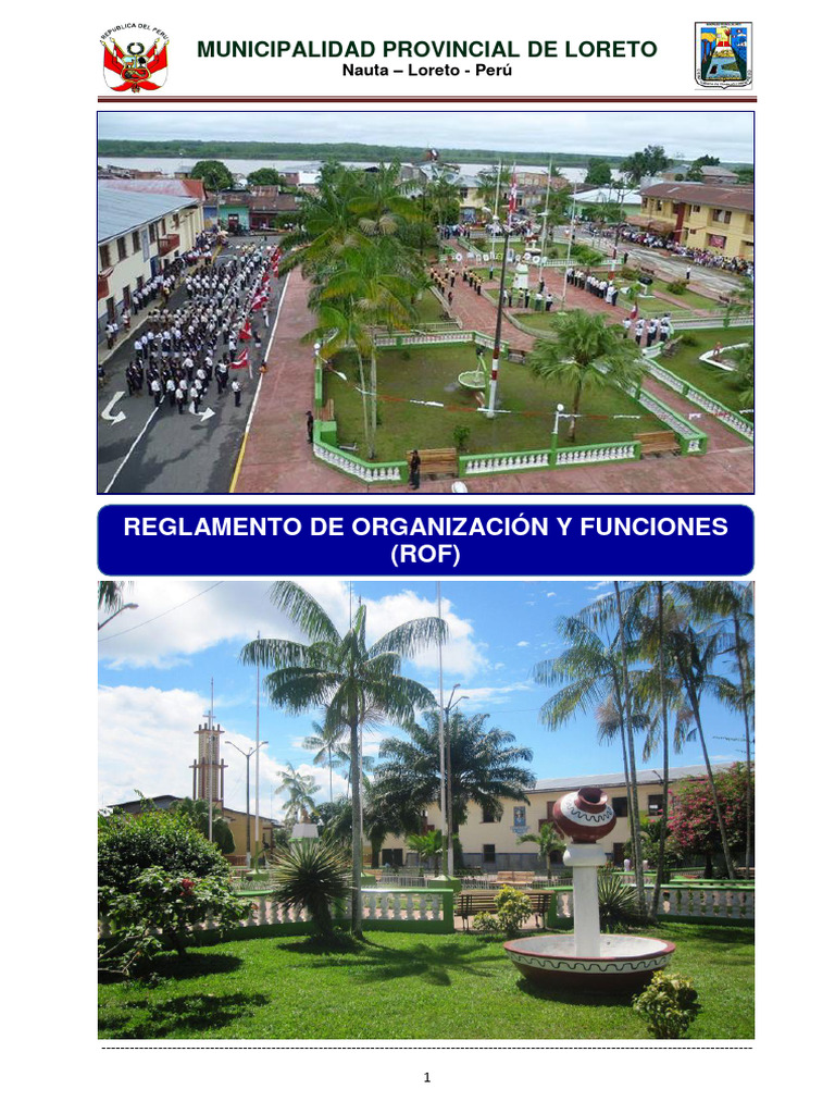 Documento ROF | PDF | Gobierno local | Alcalde