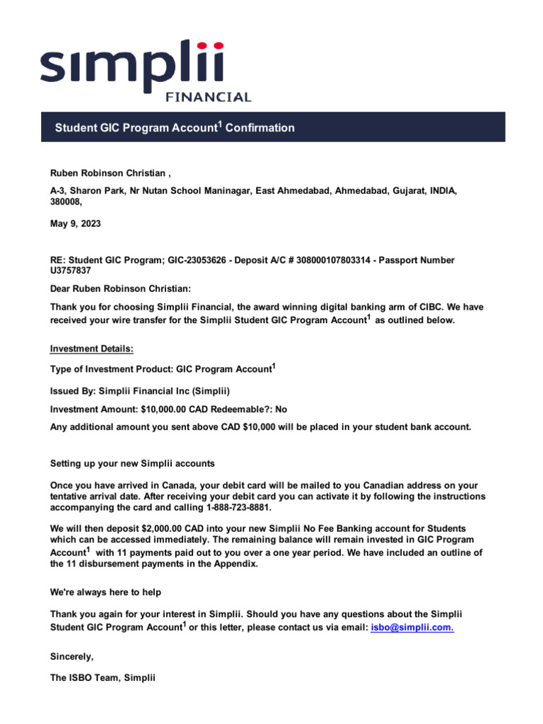 Investment Advice Letter Generated (GIC-23053626) | PDF | Transaction ...