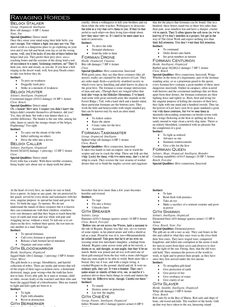 Dark Sun Monsters | PDF | Dwarf (Dungeons & Dragons)