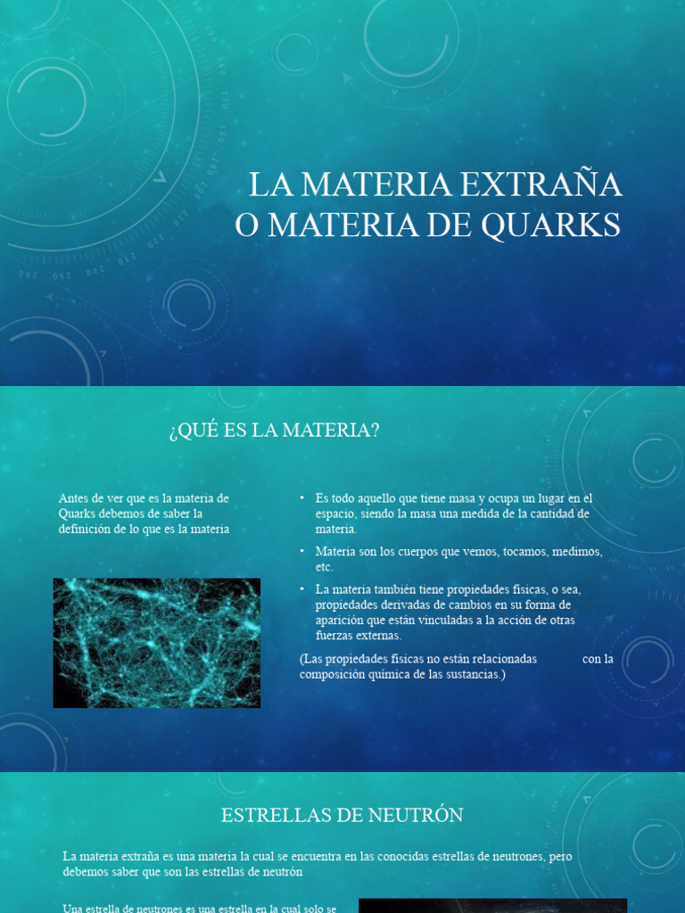 La Materia Extraña o Materia de Quarks | PDF | Ciencia y matemáticas ...