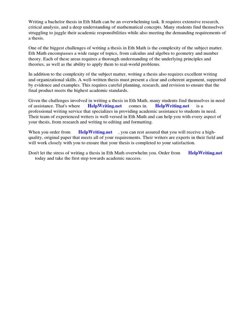 Bachelor Thesis Eth Math | PDF | Mathematics | Quantum Entanglement