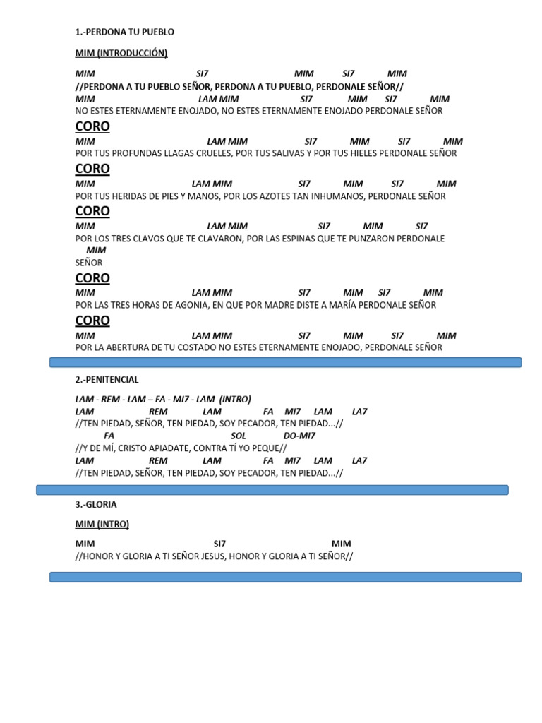 CANTOS CUARESMA | PDF | orador del Señor | Oración