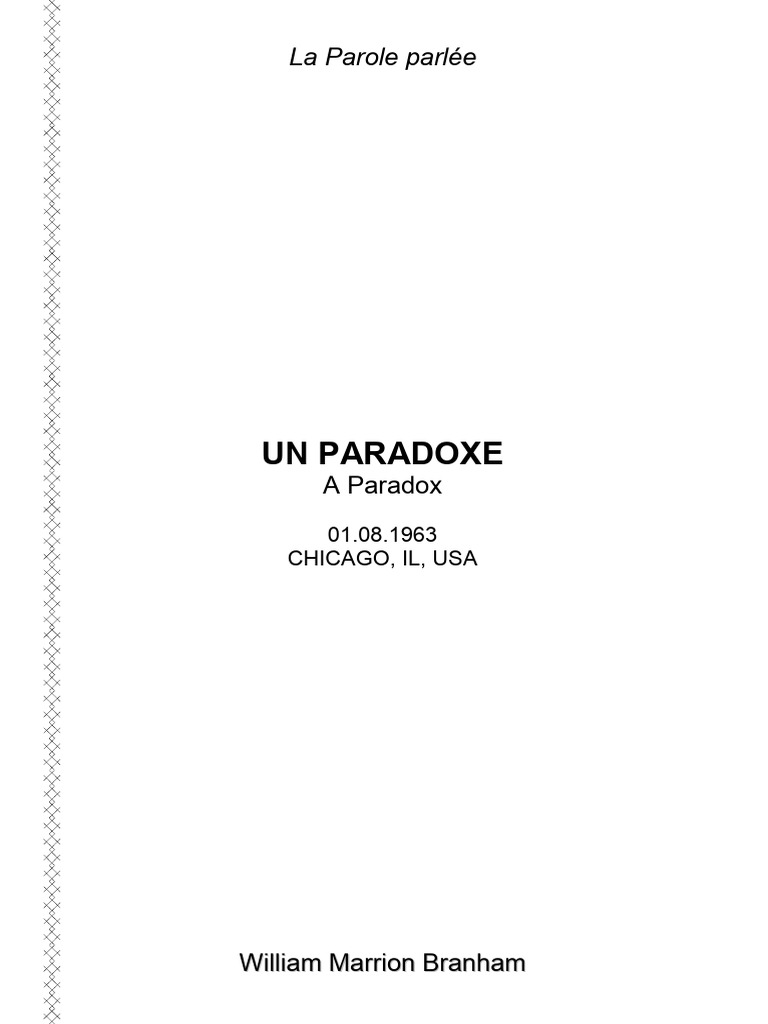 A Paradox | PDF