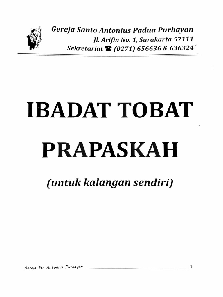 Panduan Ibadat Tobat Prapaskah 2024 | PDF