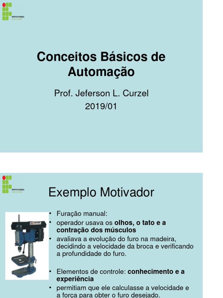 1a Aula - Conceitos Basicos de Automacao2019 - 1 | PDF