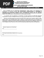 DOST-SEI Scholarship Declaration Form | PDF