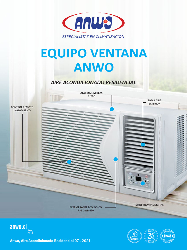 Ficha Tecnica Split Ventana Anwo | PDF | Bienes manufacturados