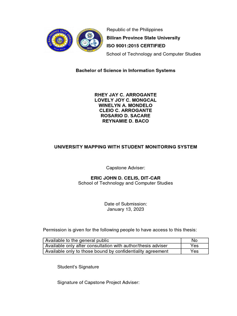 University Mapping With Student Monitoring System Preliminaries | PDF ...