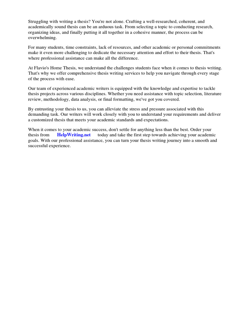 Flavios Home Thesis | PDF | Social Science | Science & Mathematics